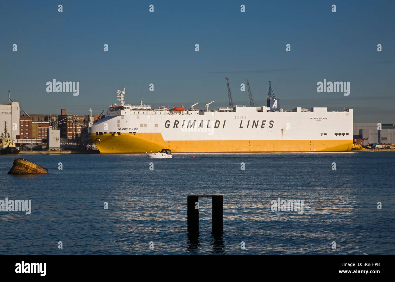 Grimaldi Lines Grande Ellade Freight Ship, Southampton, Hampshire ...