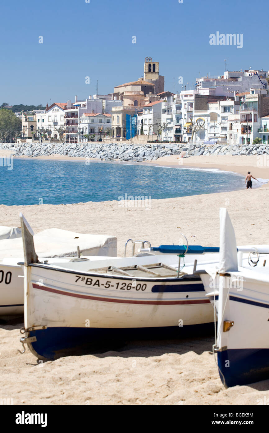sant pol de mar beach Stock Photo - Alamy