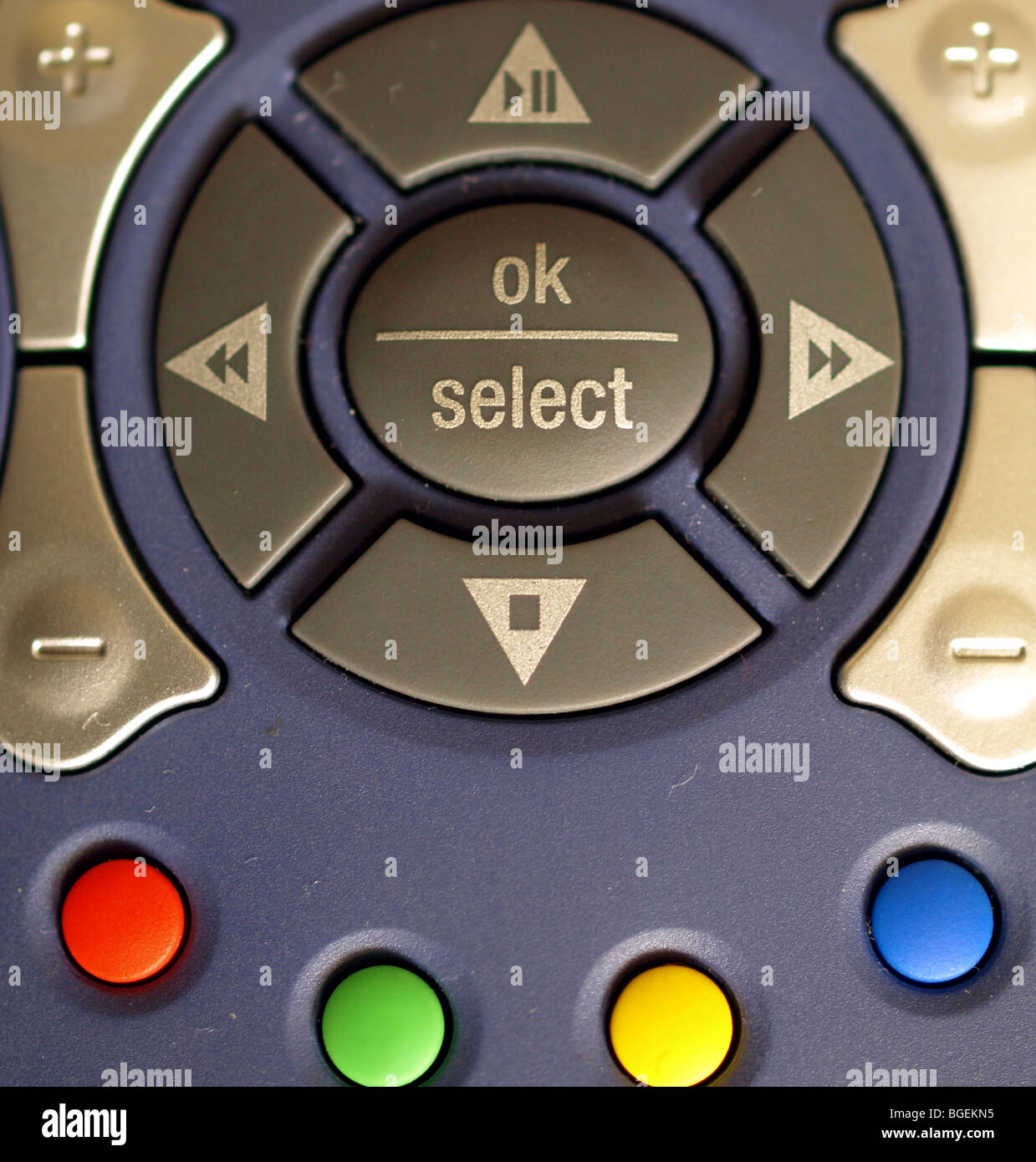 Close-up of a television controller selector buttons Stock Photo - Alamy