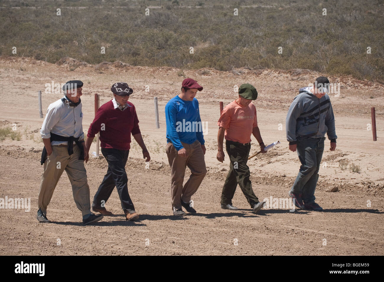 15 November 2009 Gauchos at horse racing event, Piramides, Peninsula ...