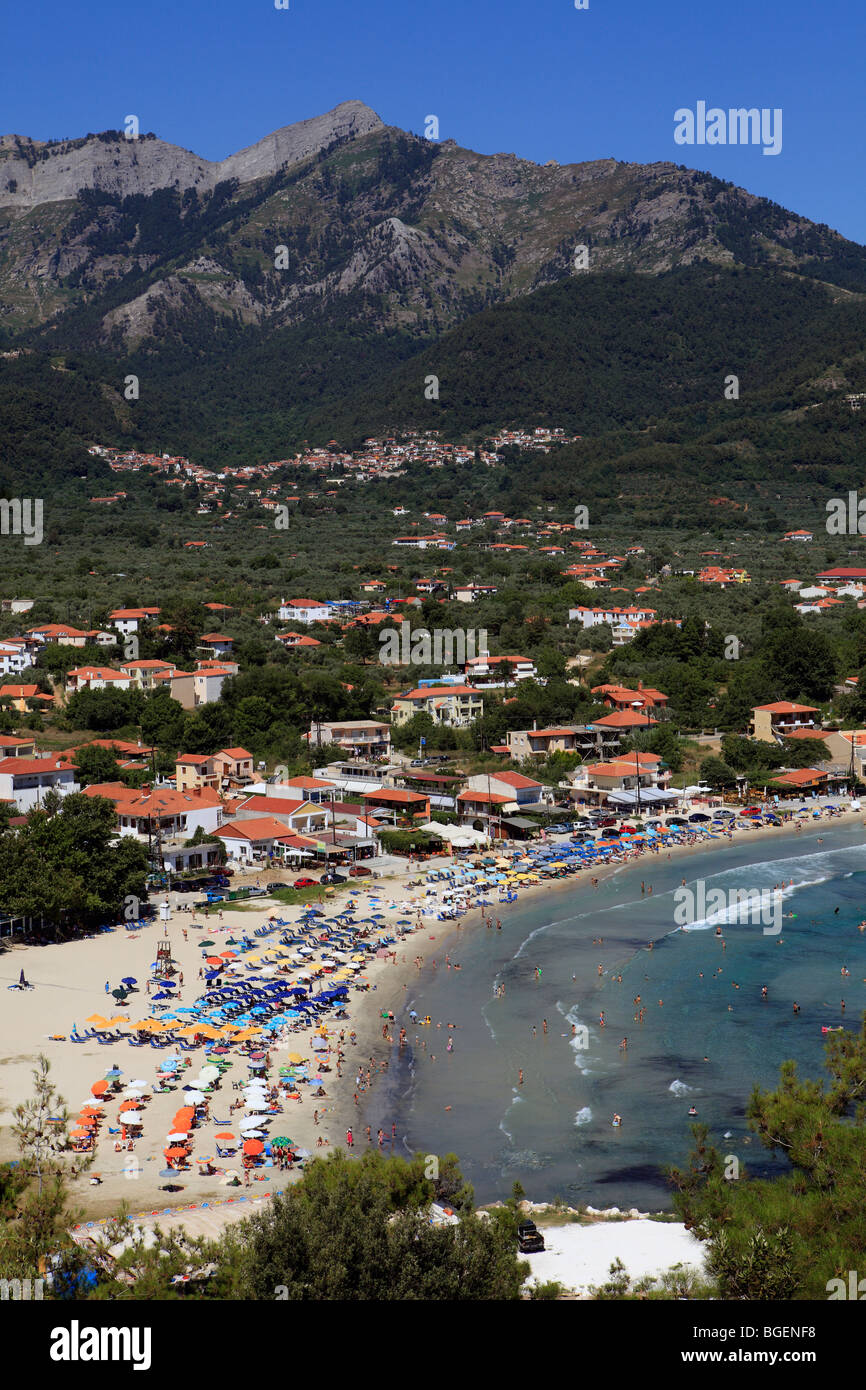 GREECE NORTH EAST AEGEAN ISLANDS THASSOS A VIEW OF SKALA POTAMIA WITH ...