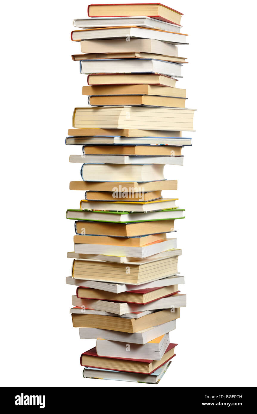 Stack of books isolated Cut Out Stock Images & Pictures - Alamy