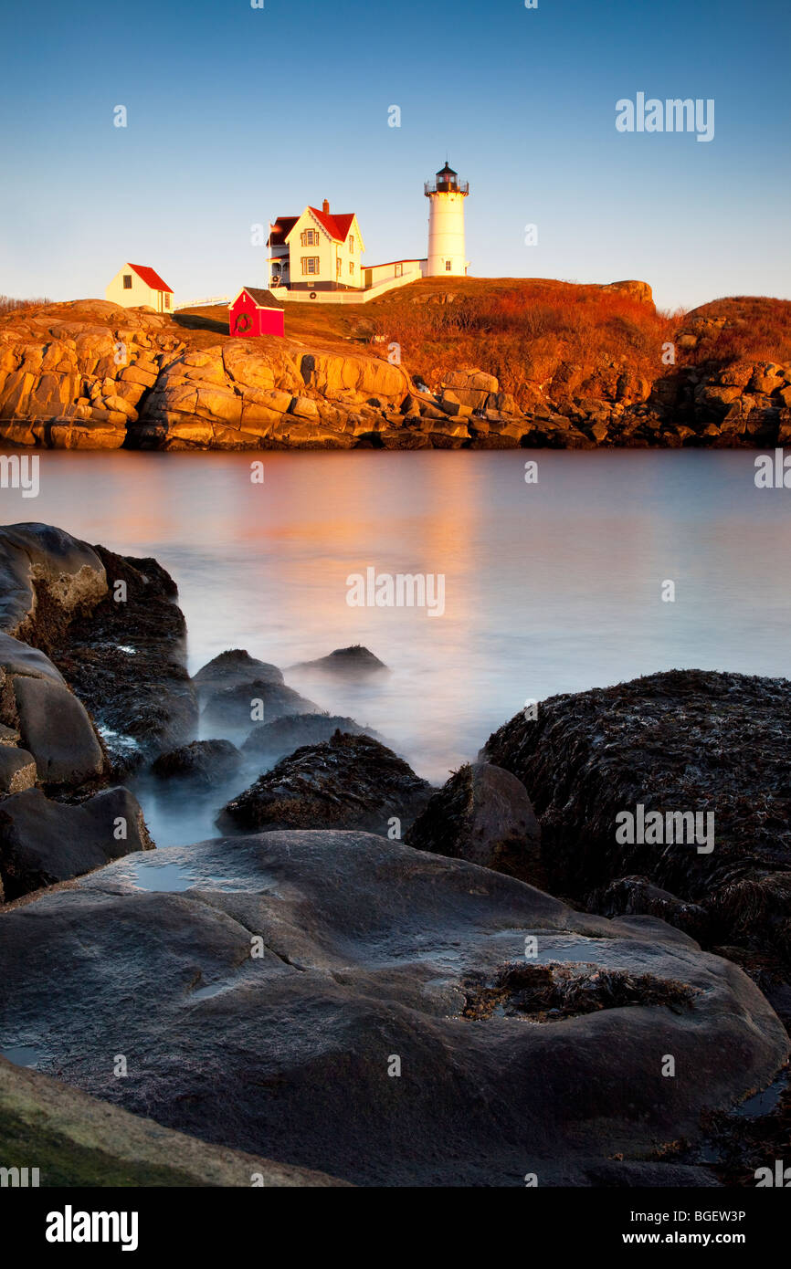 Nubble Lighthouse at Cape Neddick, Maine USA Stock Photo - Alamy