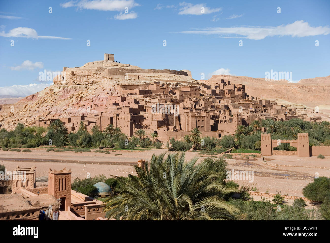 Ait Benhaddou kasbah in the Zat Valley Atlas Mountains, Morocco Stock ...