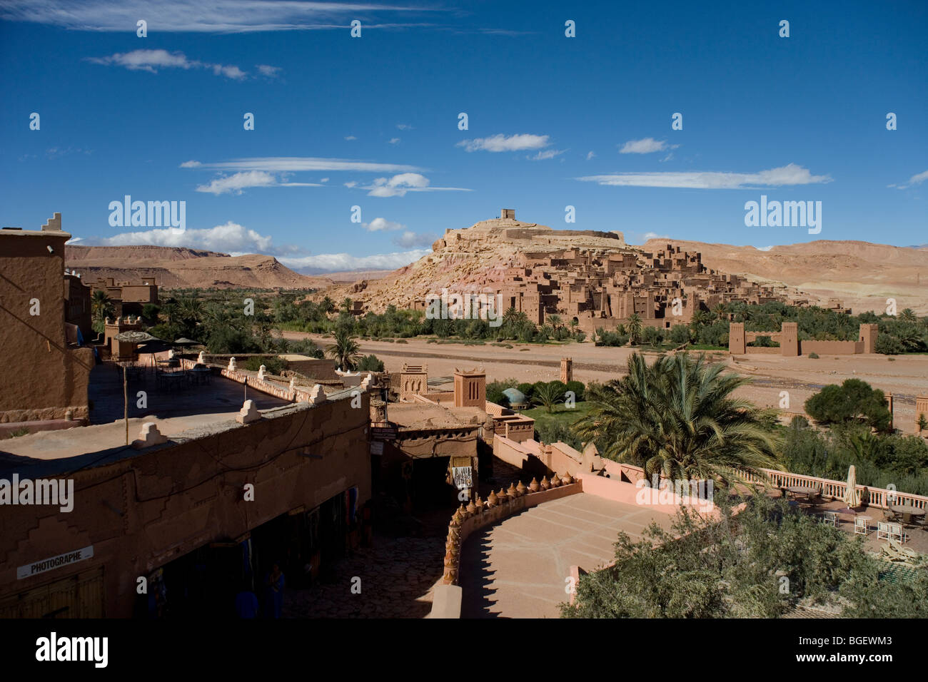 Ait Benhaddou kasbah in the Zat Valley Atlas Mountains, Morocco Stock ...