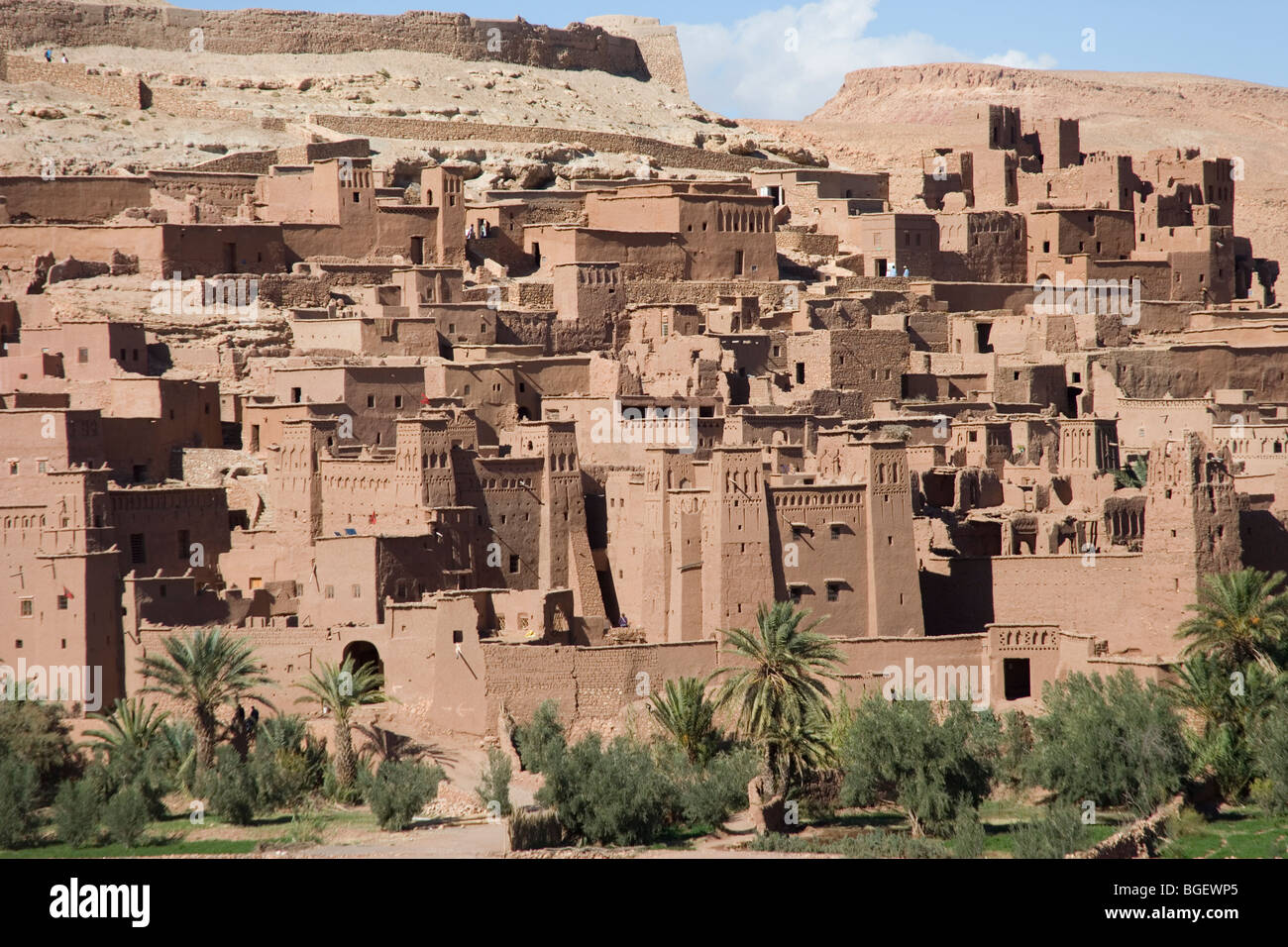 Ait Benhaddou kasbah in the Zat Valley Atlas Mountains, Morocco Stock ...