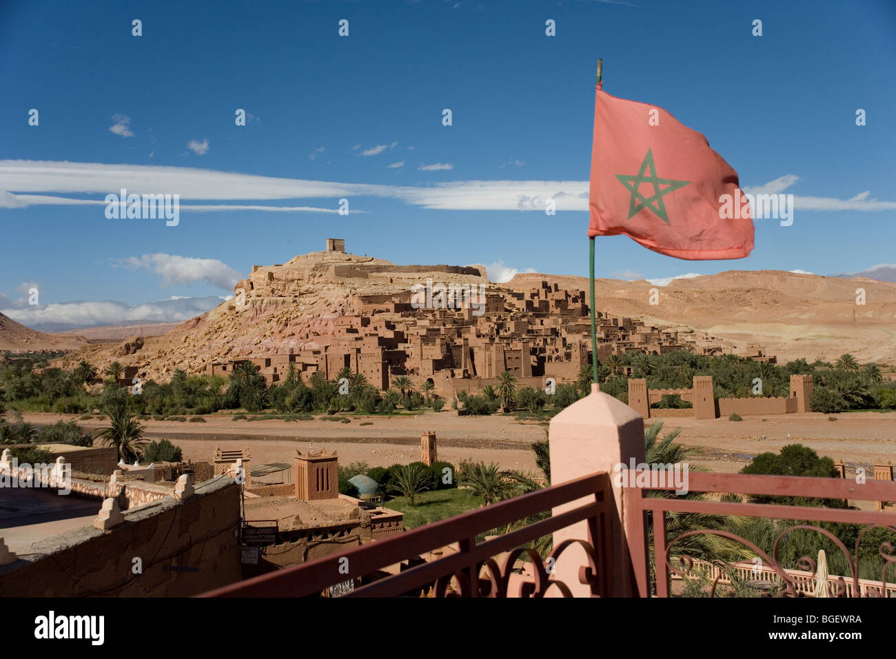 Ait Benhaddou kasbah in the Zat Valley Atlas Mountains, Morocco Stock ...