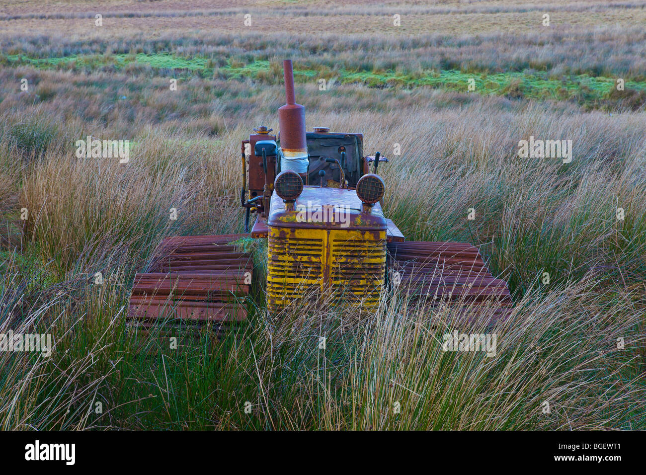 Abandoned Caterpillar Tractor, Glenkitten Fell, Dumfries & Galloway ...