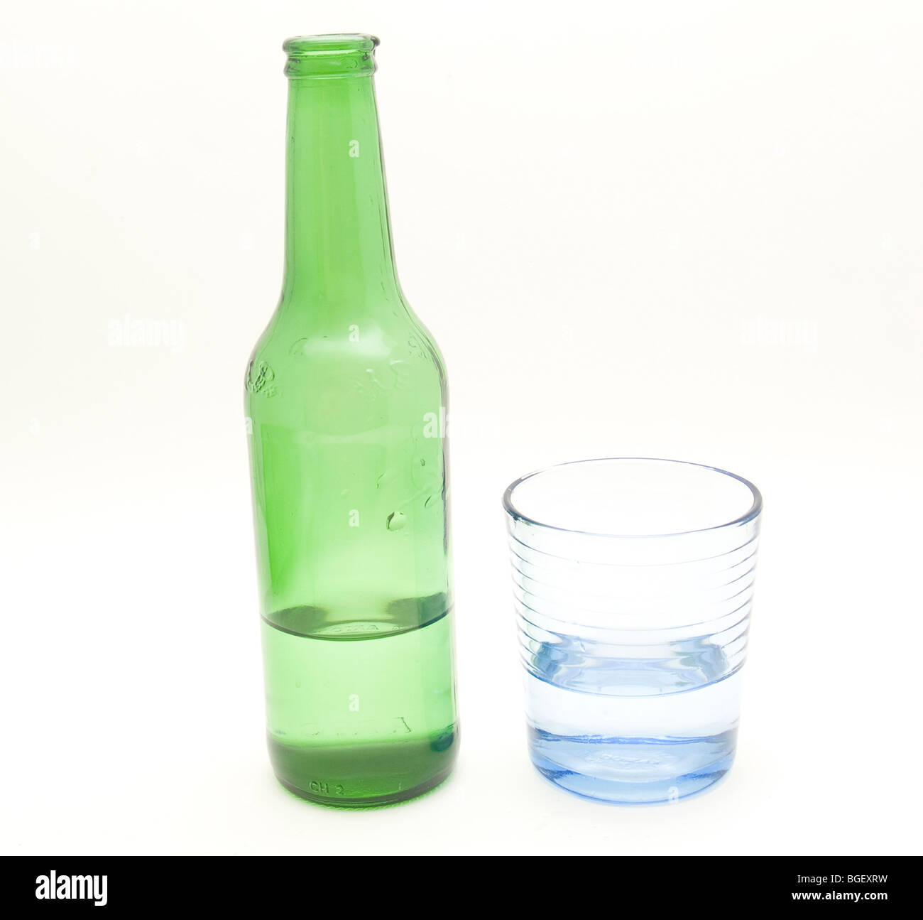 bottle and glass of water Stock Photo - Alamy