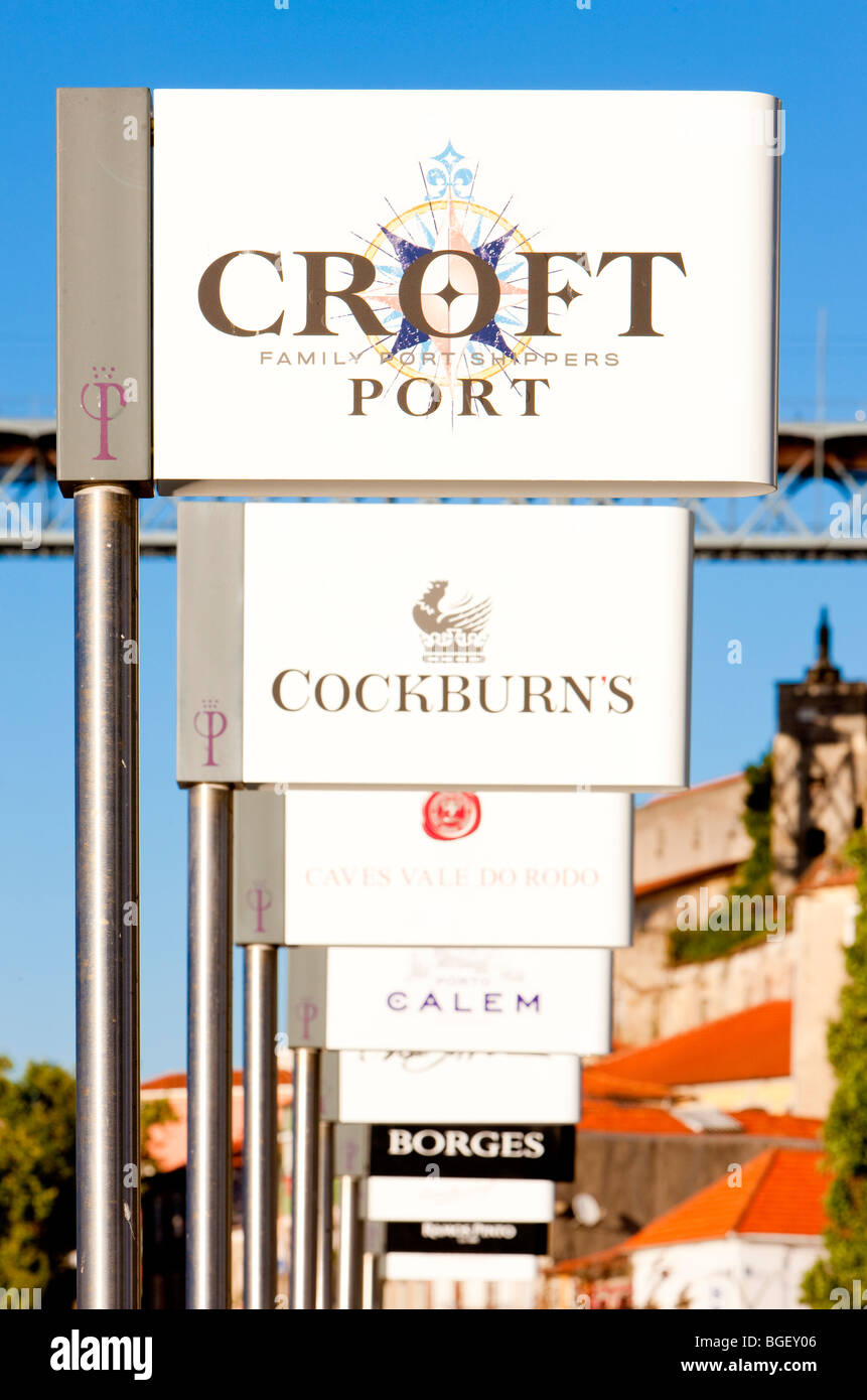 Sign porto wine producer porto hi-res stock photography and images - Alamy