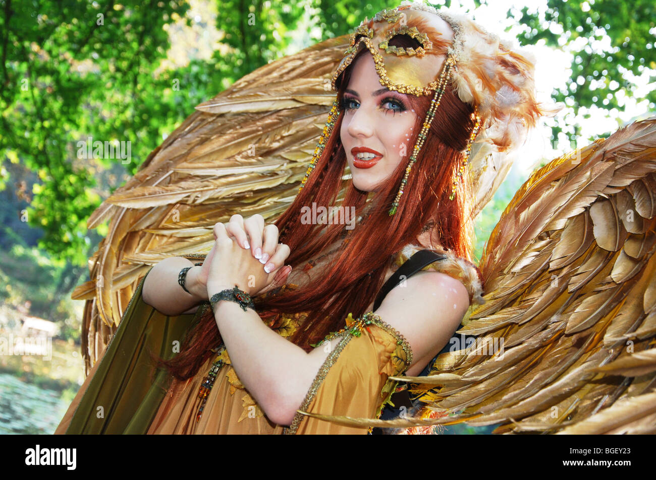 angelic character posing at fantasy Fair Netherlands Stock Photo - Alamy