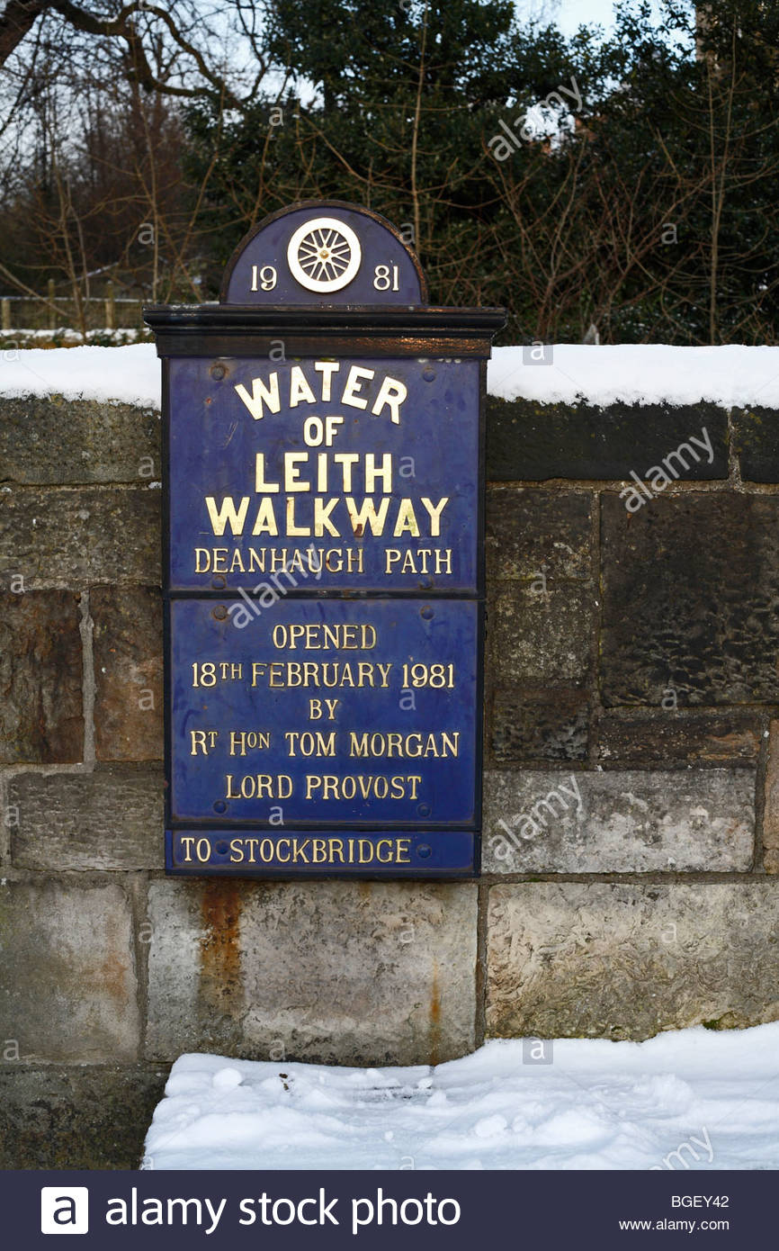 Water of leith walkway sign edinburgh hi-res stock photography and ...