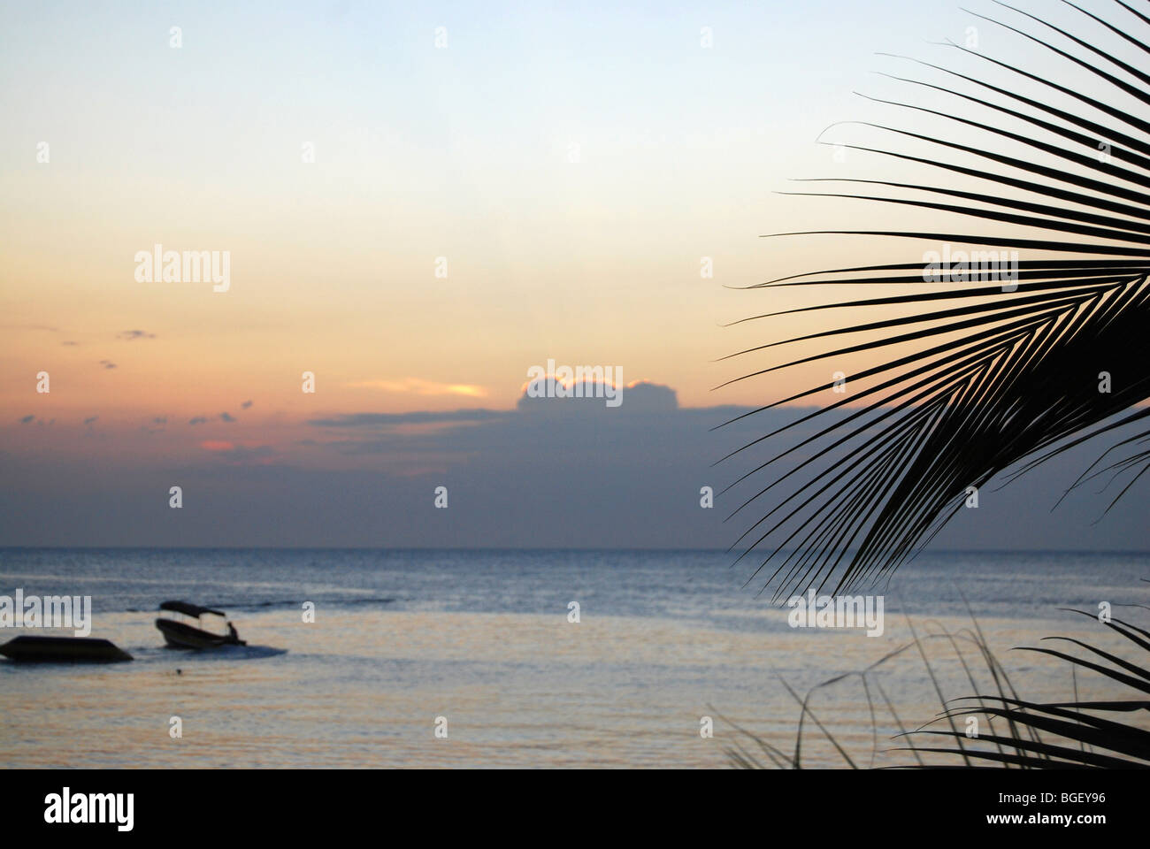 Sunset at Omoa, Honduras Stock Photo - Alamy