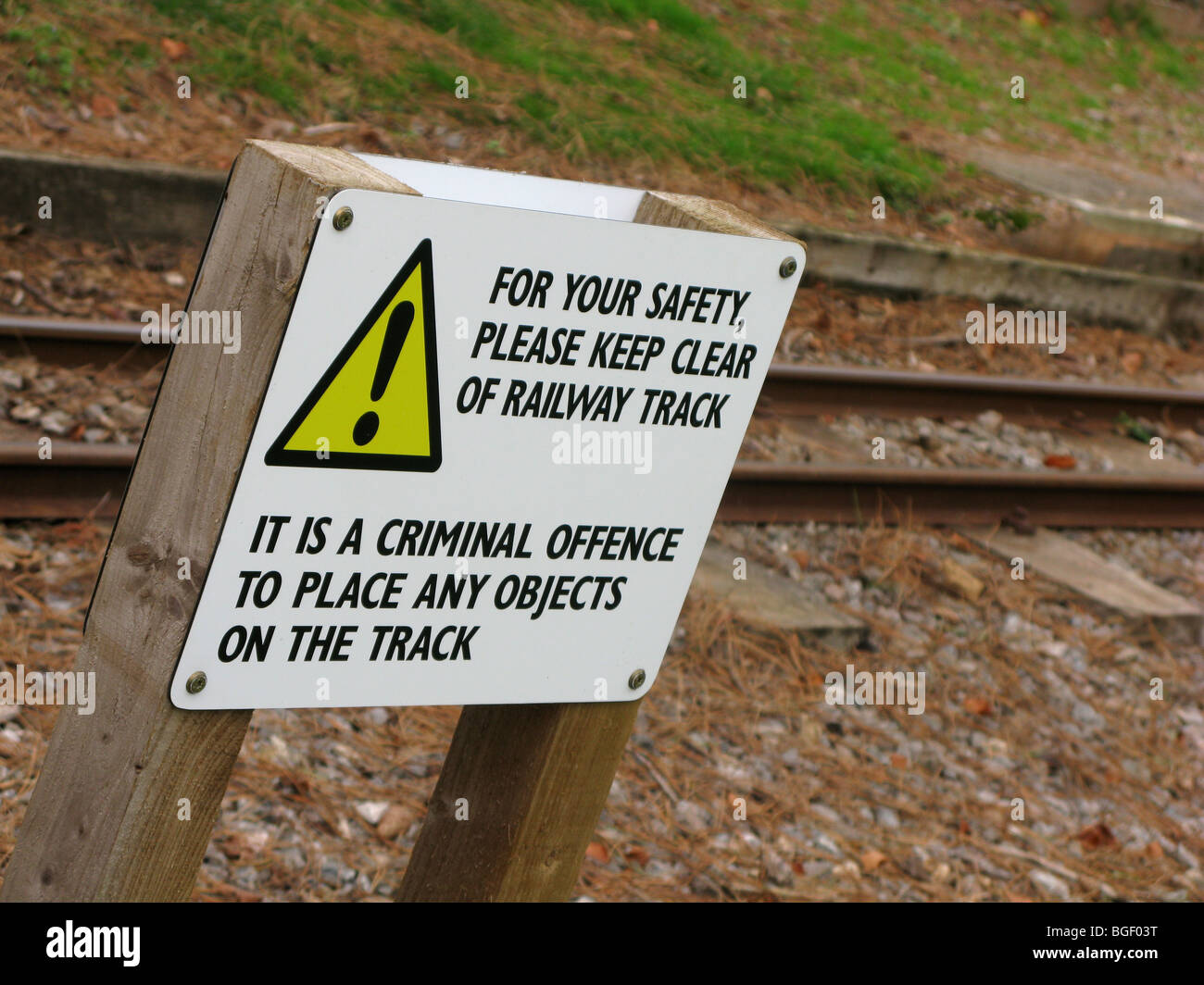 Railway crossing danger sign warning Stock Photo - Alamy