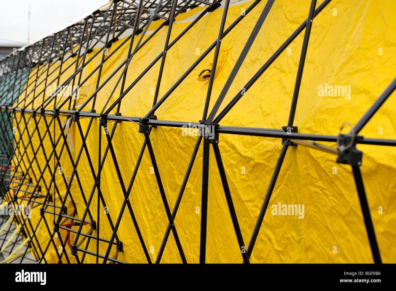 Fire Service Mass Decontamination shower Stock Photo - Alamy