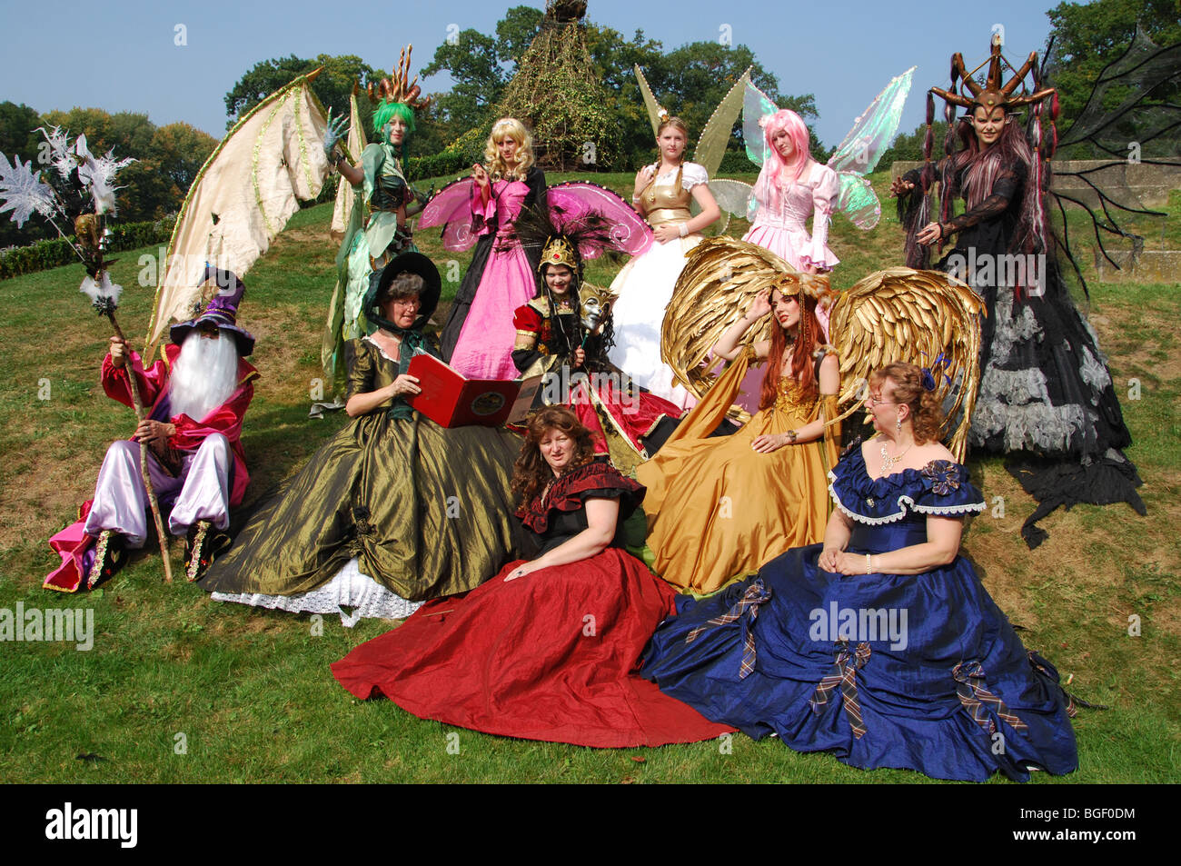 Fairy tale group posing at 2009 Fantasy Fair Arcen Netherlands Europe ...