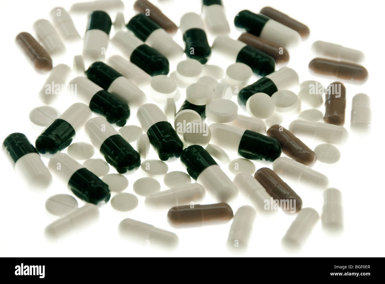 Scattered prescription drugs, studio shot Stock Photo - Alamy