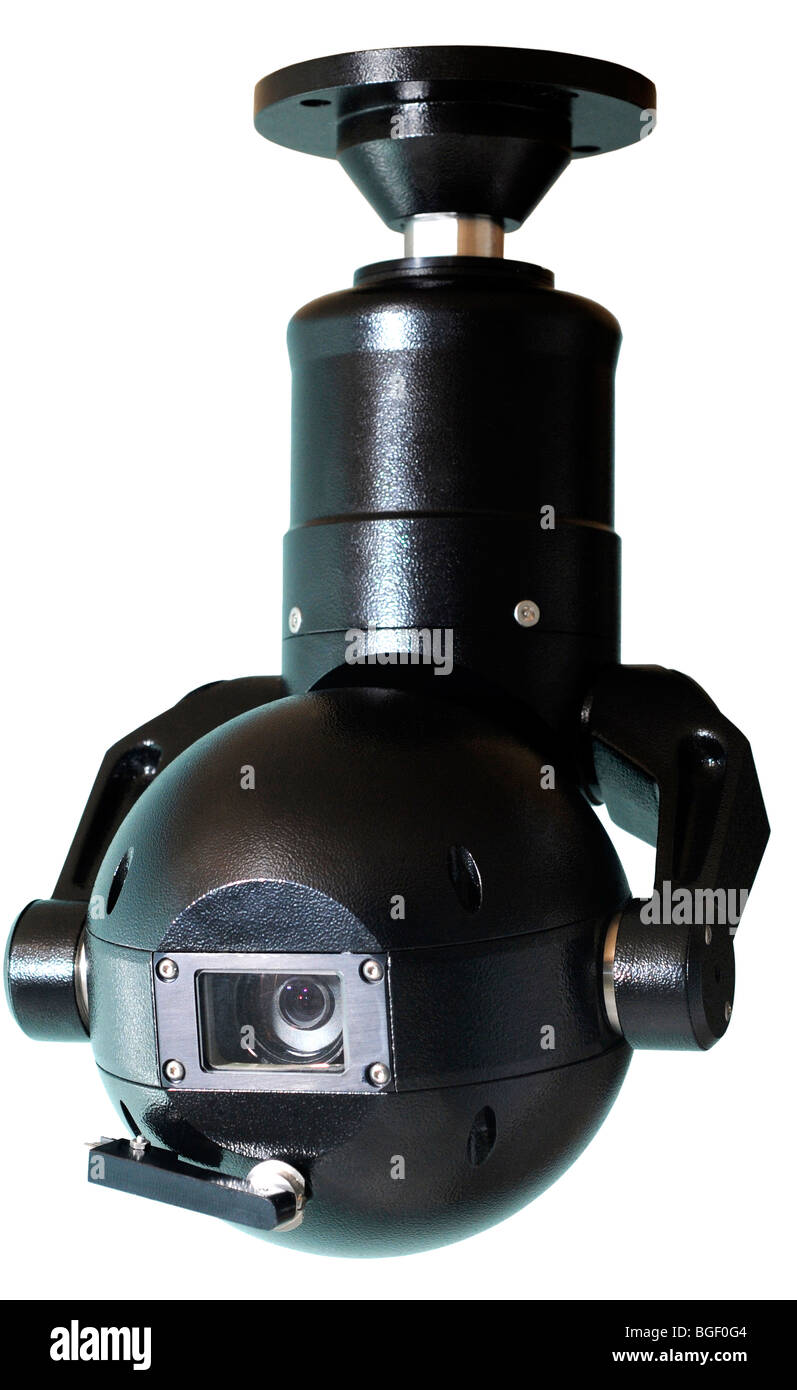 CCTV camera on "white background Stock Photo - Alamy