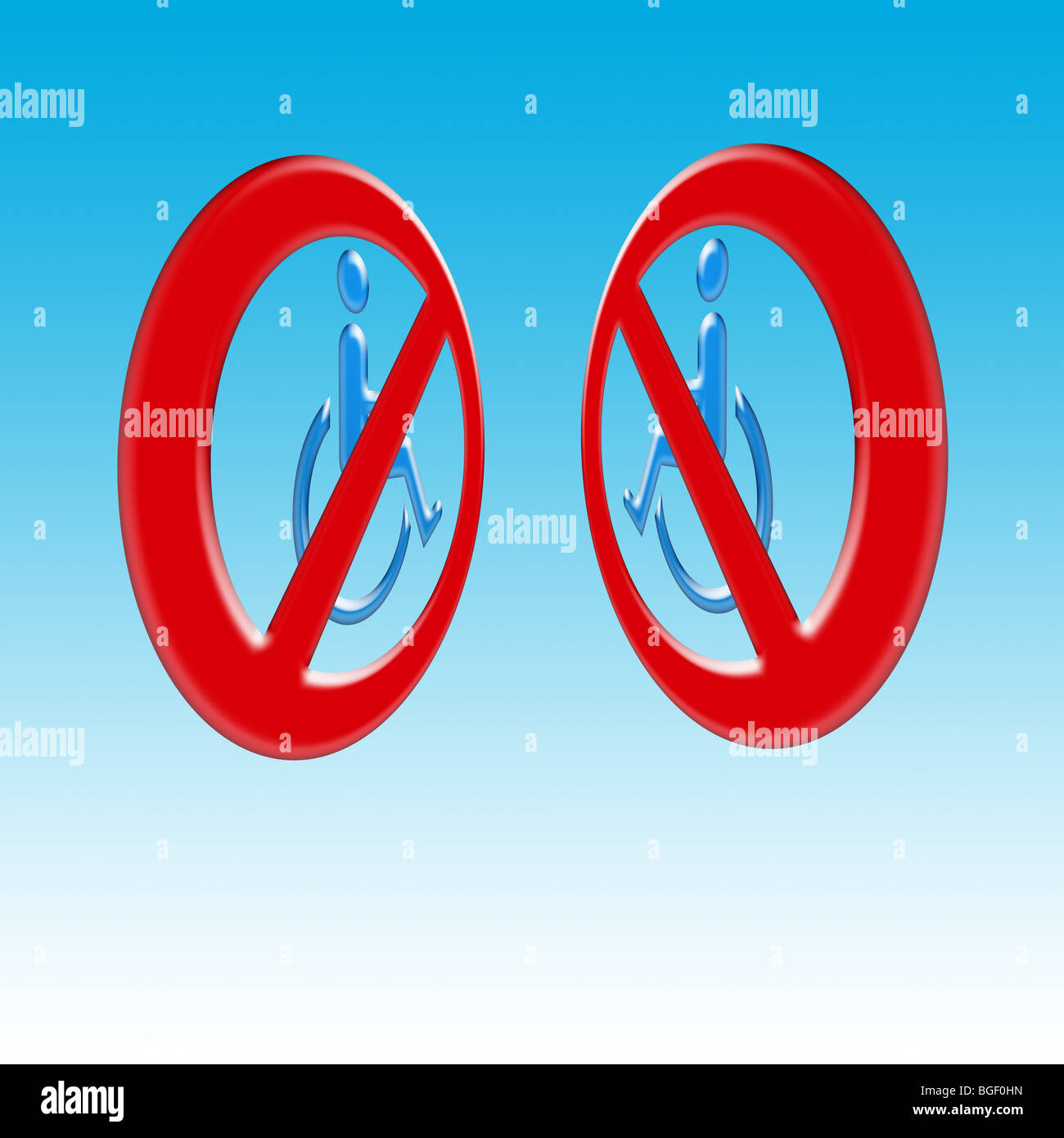 No Disabled Sign. Conceptual Image about Disability Hate Crime and ...