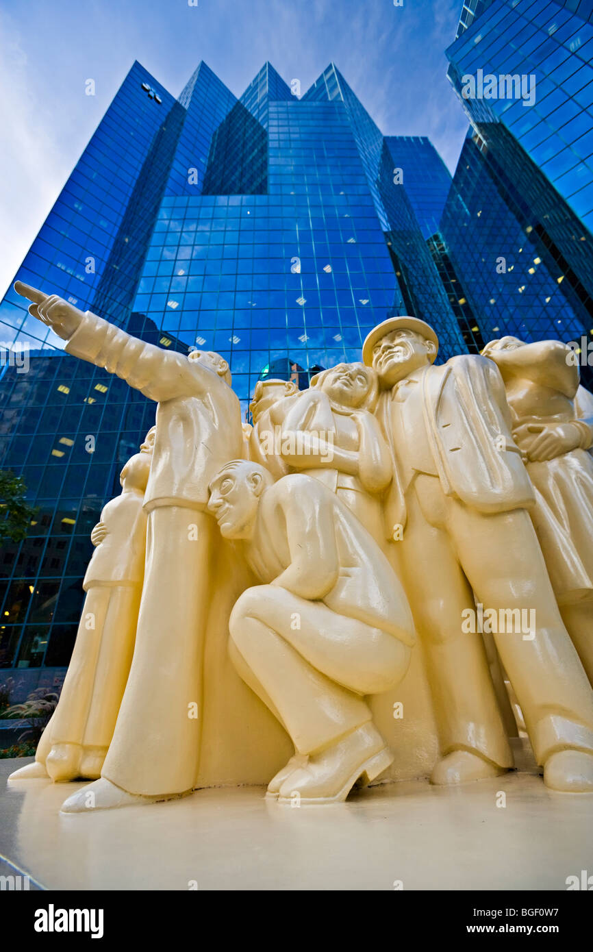 The Illuminated Crowd by artist Raymond Mason at the entrance to the ...
