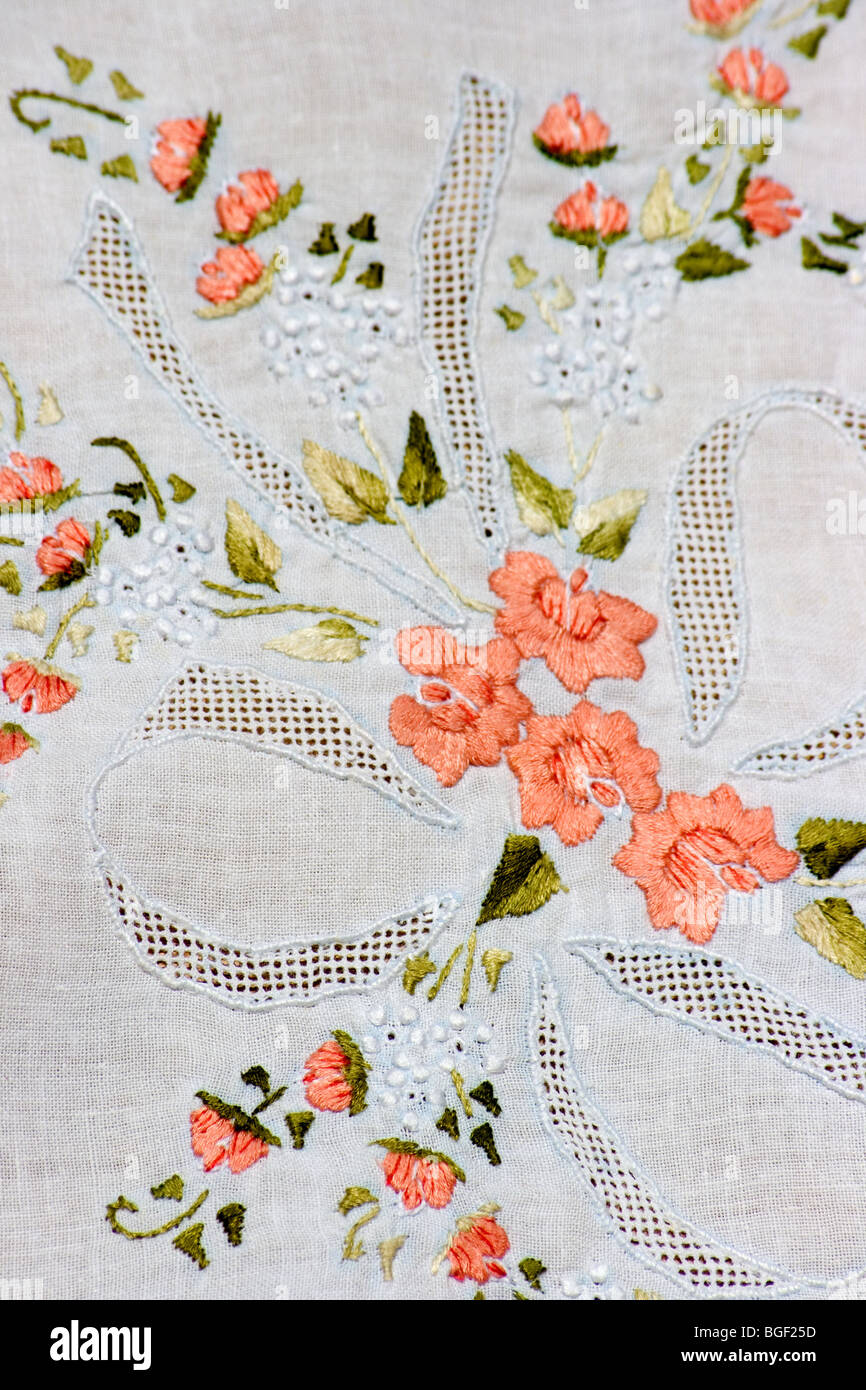 Floral embroidered detail hi-res stock photography and images - Alamy