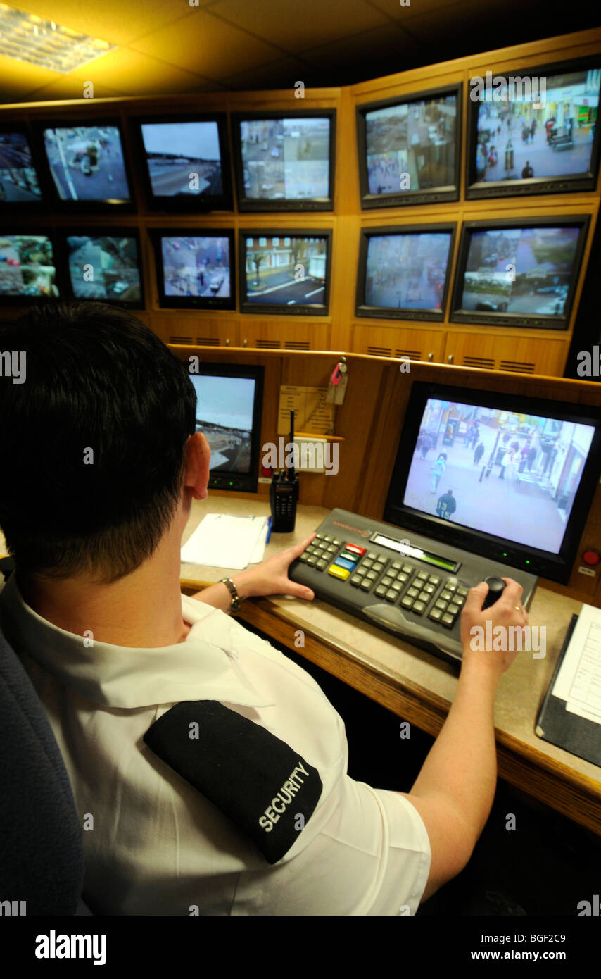 CCTV control room, Britain, UK Stock Photo - Alamy