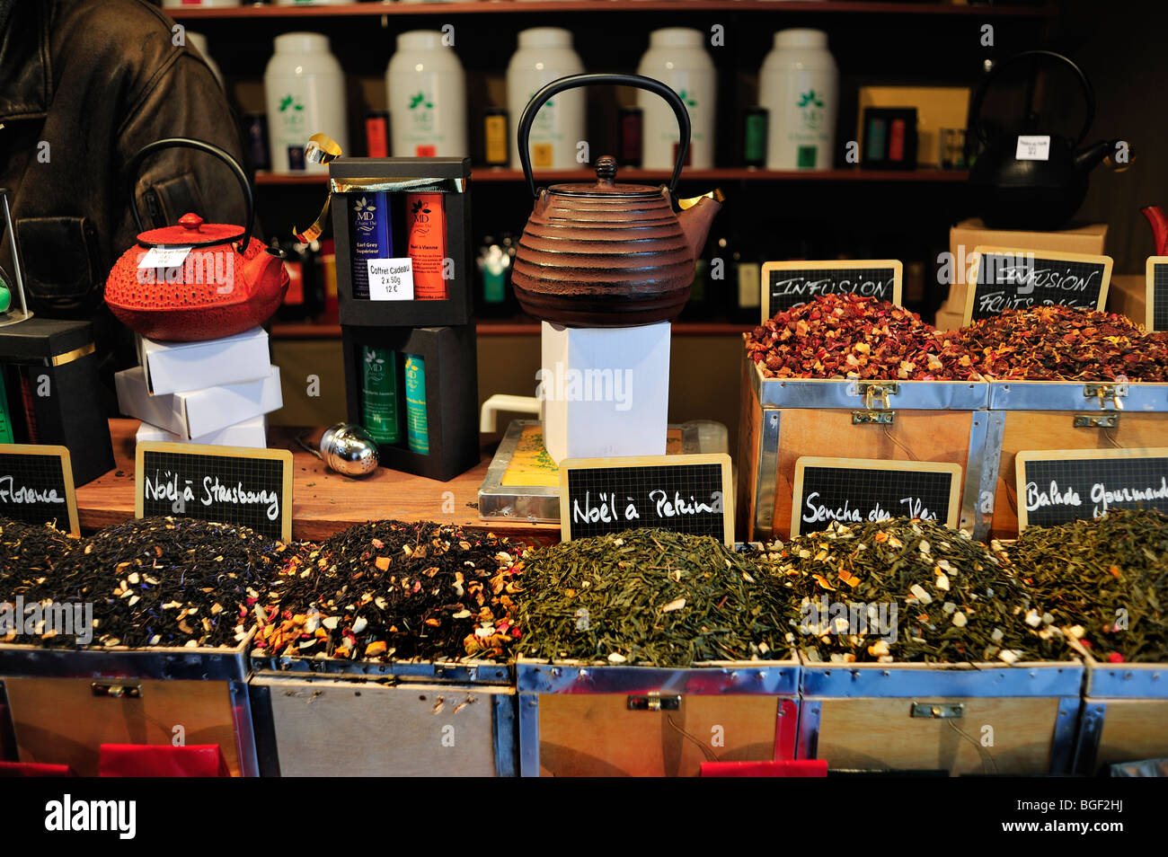 Paris, France, Close up, Shopping, Tea Shop at Traditional "Christmas ...