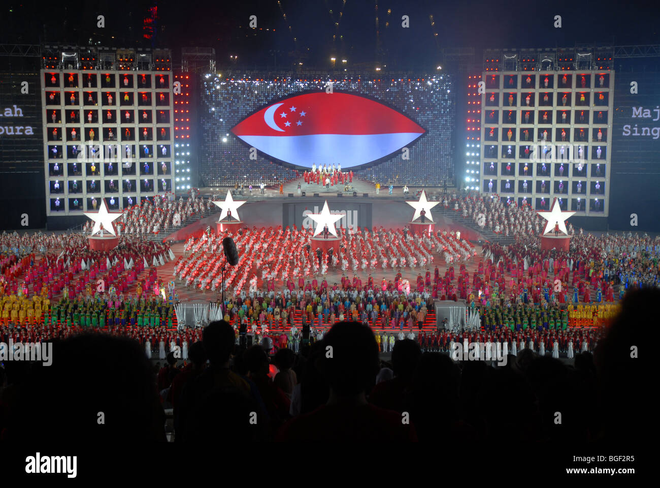 National Day Celebrations, 9th August 2009, Marina Bay, Singapore Stock ...