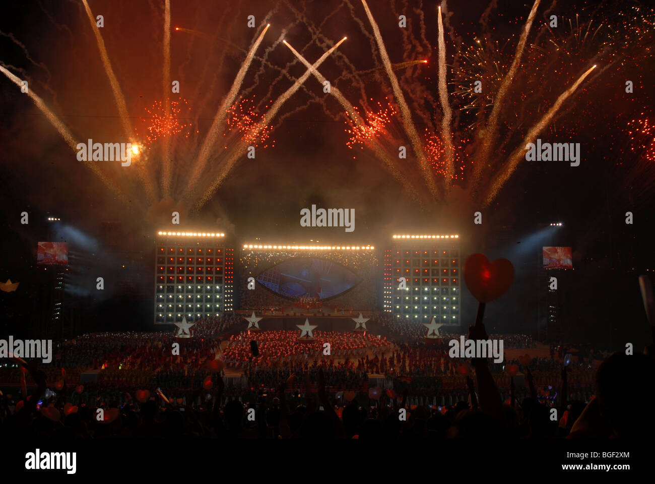 National Day Celebrations, 9th August 2009, Marina Bay, Singapore Stock ...