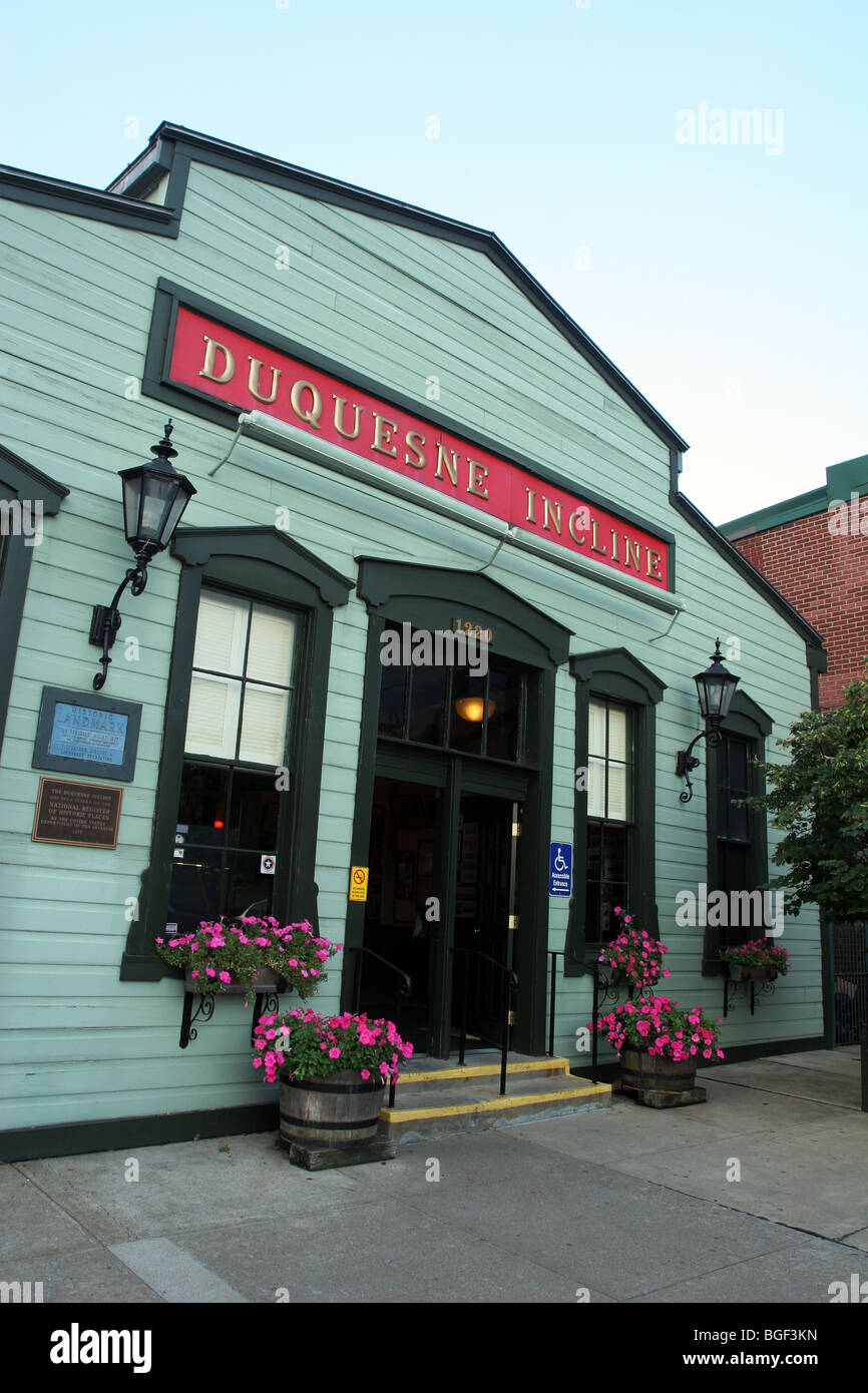 Duquesne Incline Railway Terminal. Pittsburgh, Pennsylvania, USA Stock ...