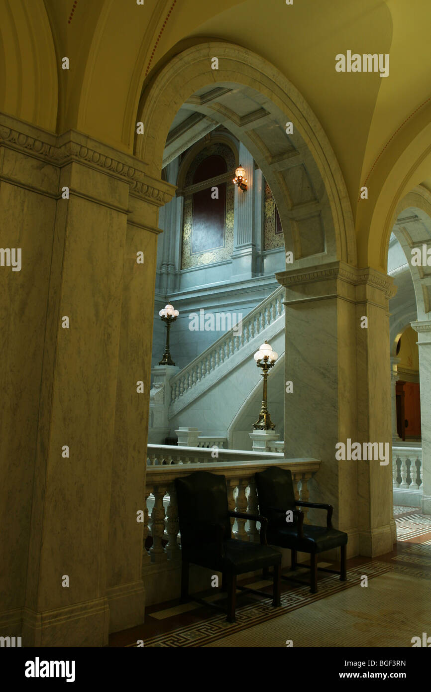 Grand Stair Hall of the Senate Building. Ohio Statehouse. Columbus ...