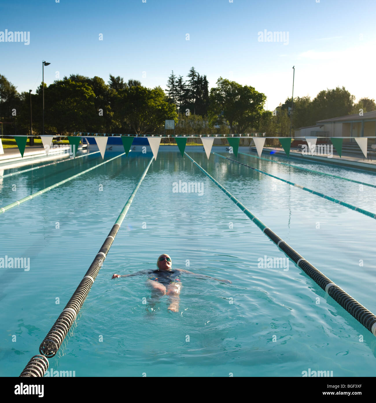 Senior adults swimming at Cambridge swimming pool Stock Photo - Alamy