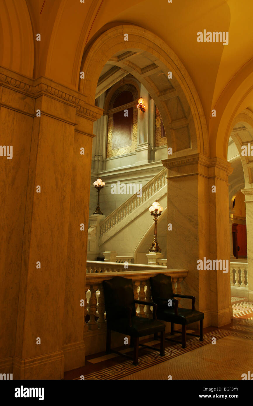 Grand Stair Hall of the Senate Building. Ohio Statehouse. Columbus ...
