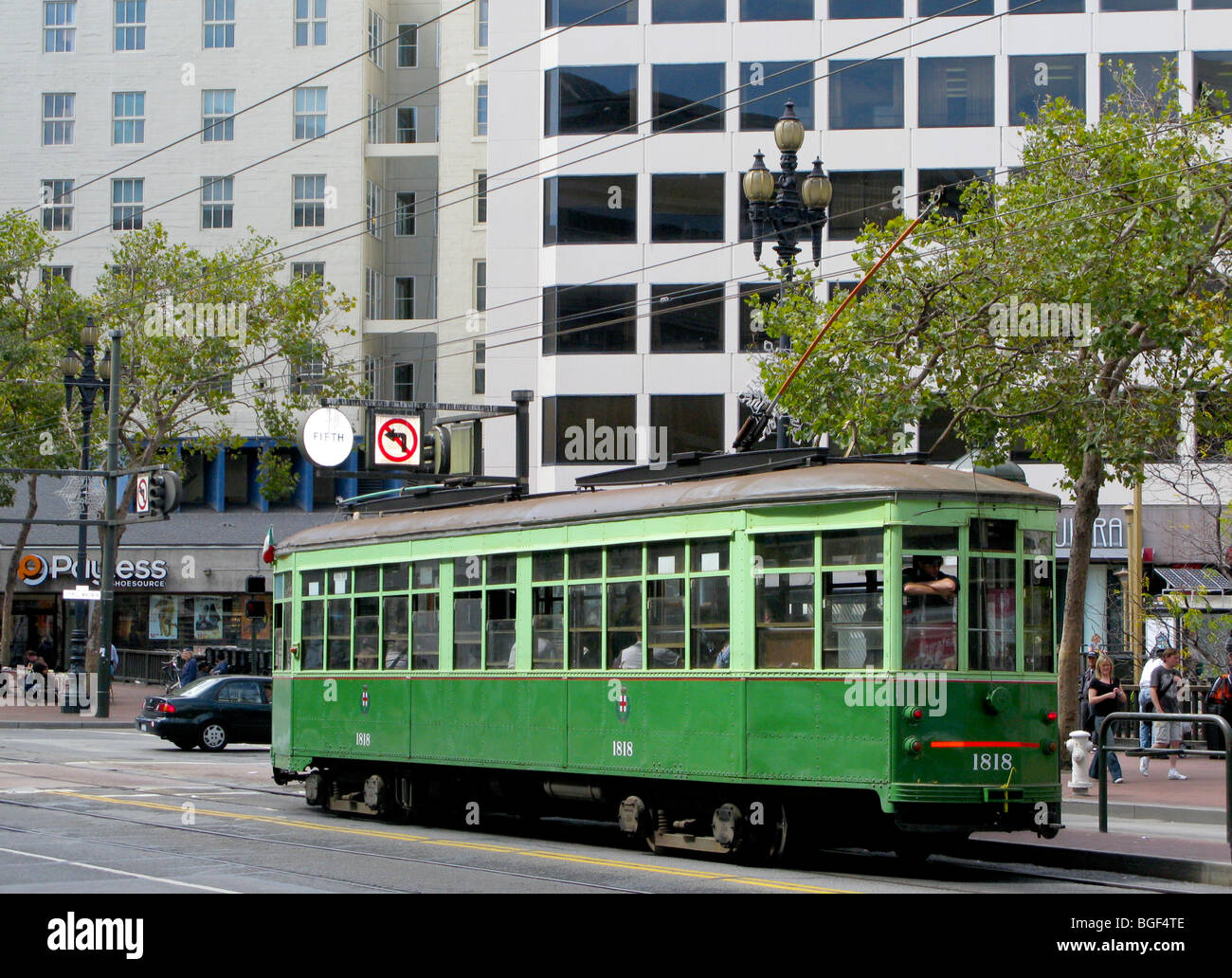 The F-Line on Market Street in San Francisco, California Stock Photo ...