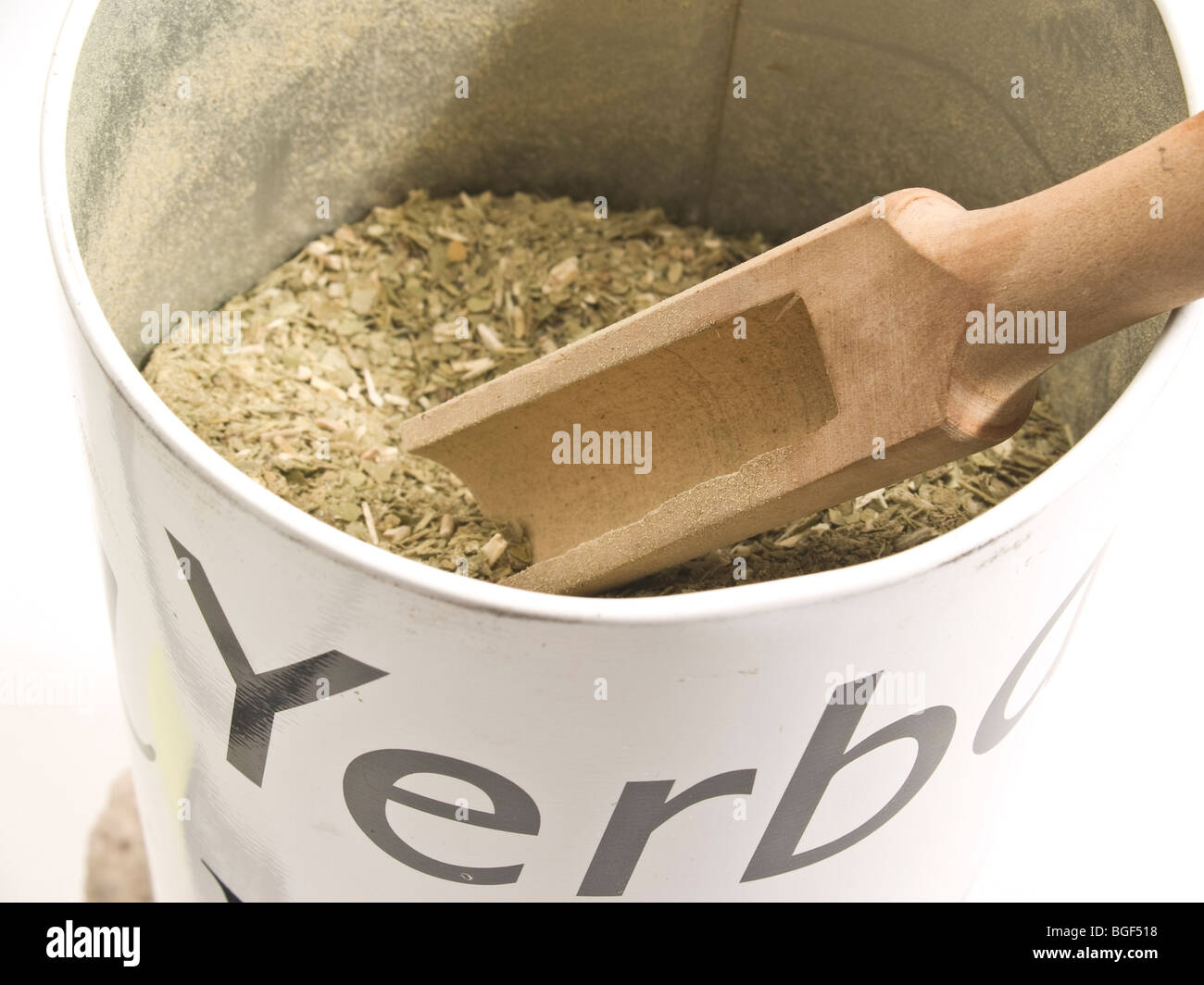 Dry Yerba Mate leaves on white background, traditional drink of ...