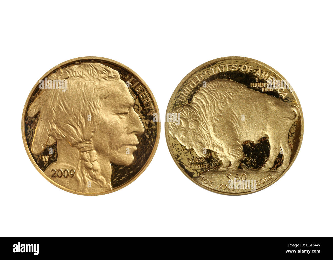 Front and back of the 2009 Proof Gold Buffalo .9999 fine coin Stock ...