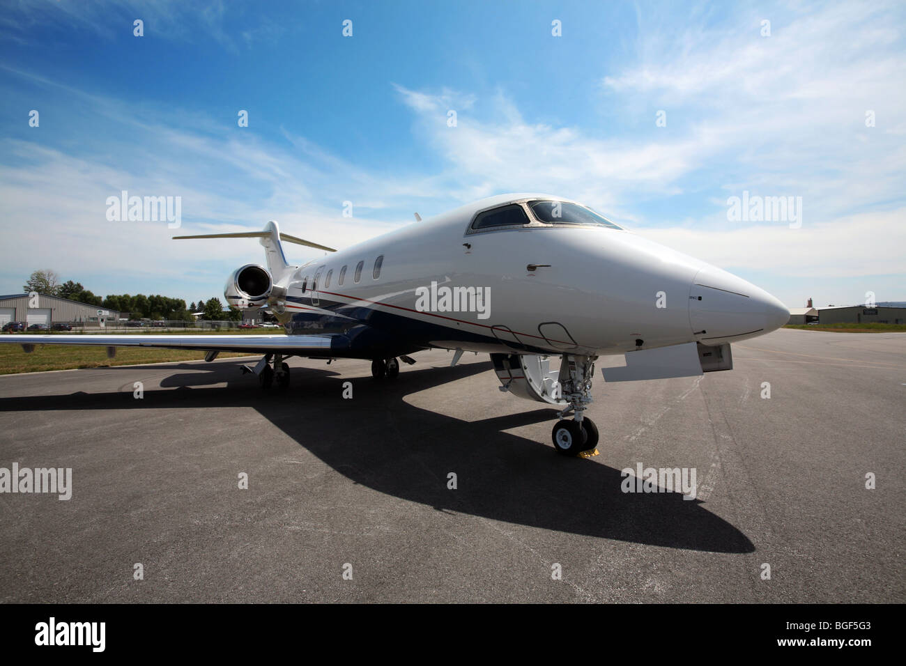 Private Jet Airplane Parked On High Resolution Stock Photography and ...
