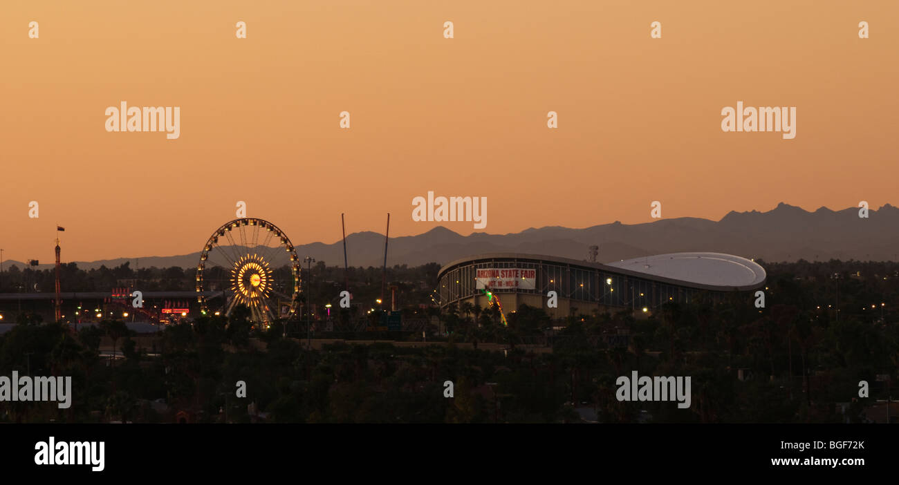 Arizona State Fair at sunset Stock Photo - Alamy