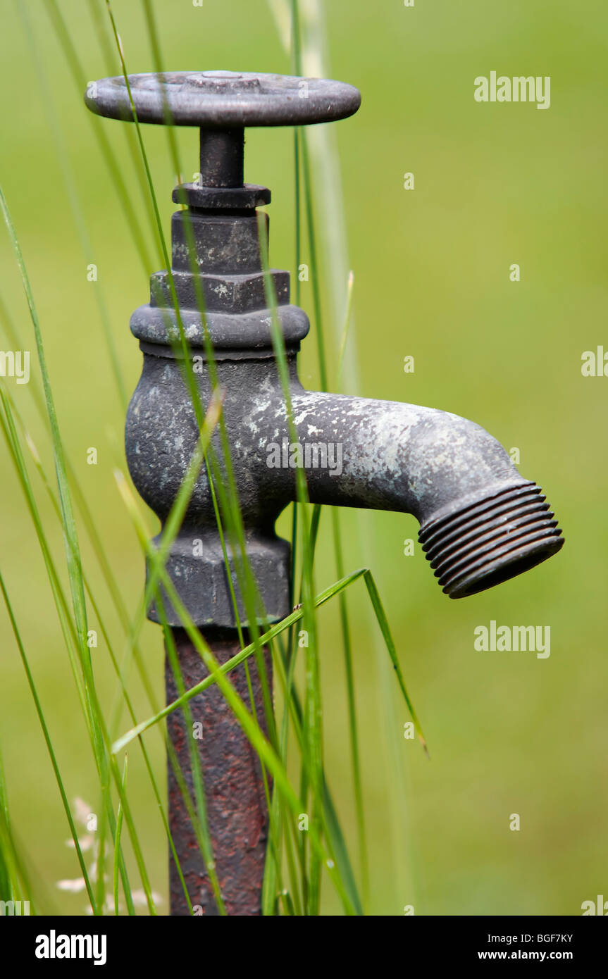 old water supply point - system of irrigation Stock Photo - Alamy