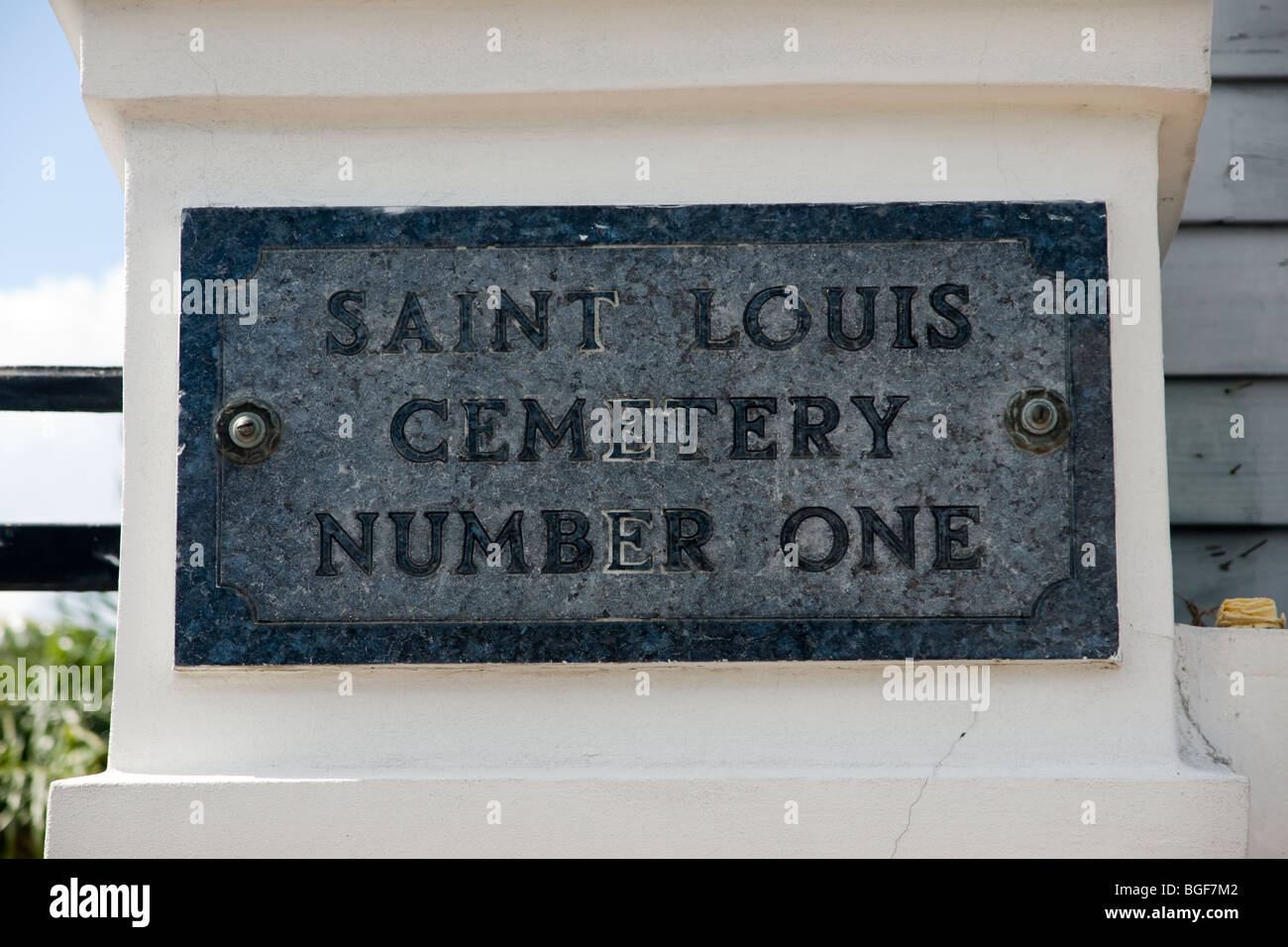 Saint Louis Cemetery Number 1 sign, New Orleans Stock Photo - Alamy