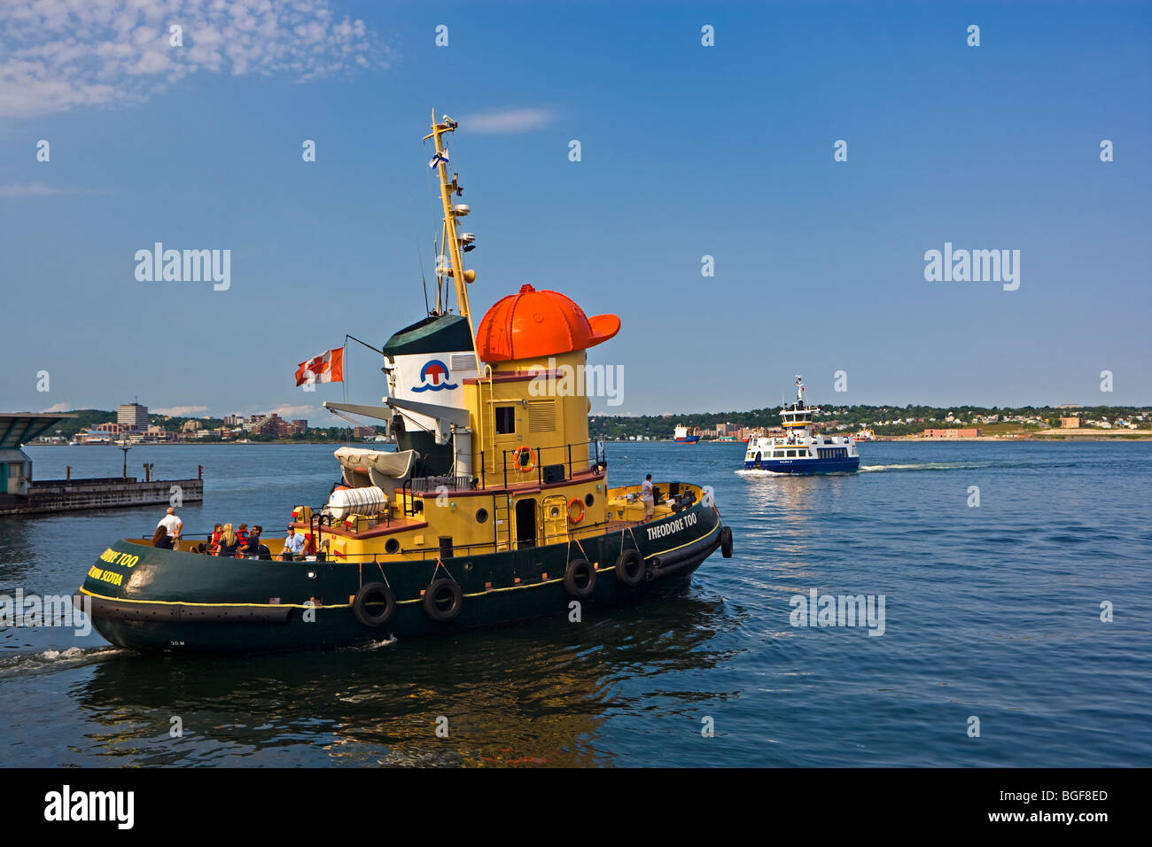 The tug boat Theodore Too on the waterfront of downtown Halifax ...
