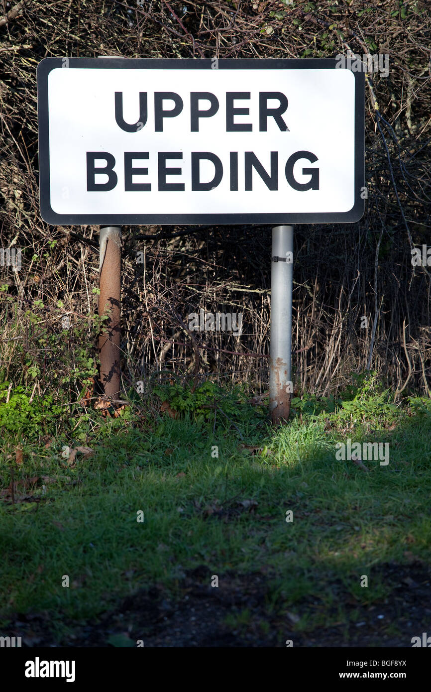 A boundary sing marking the entrance to the Sussex Village of Upper ...