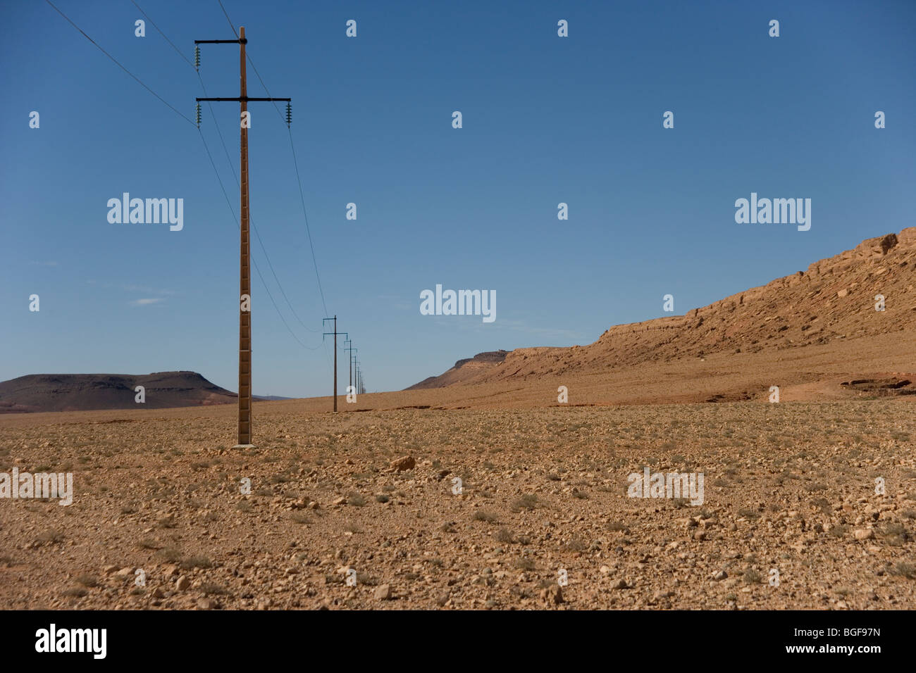 Desert telegraph pole hi-res stock photography and images - Alamy