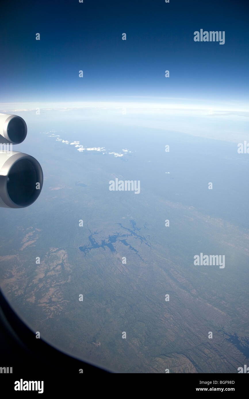 Plane flying over Northern India Stock Photo - Alamy