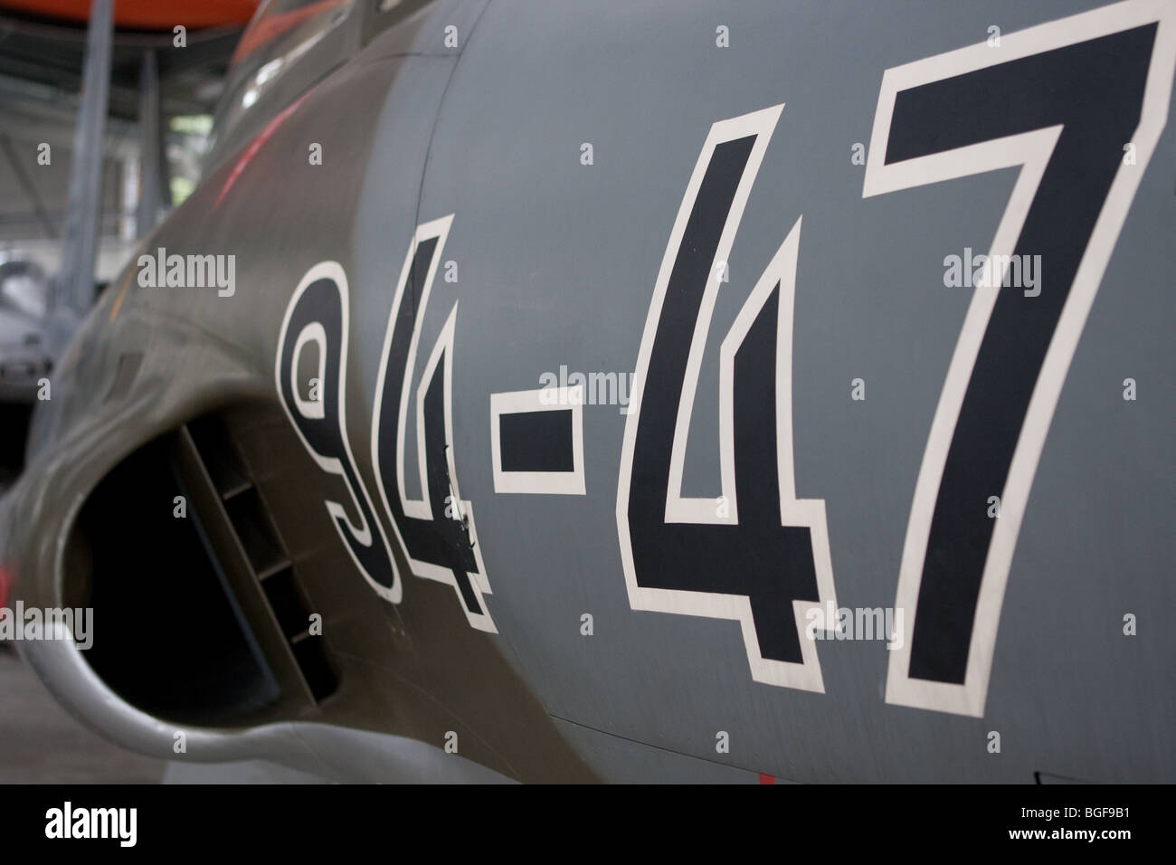Flight number is printed on aeroplane in Deutsches Museum ...