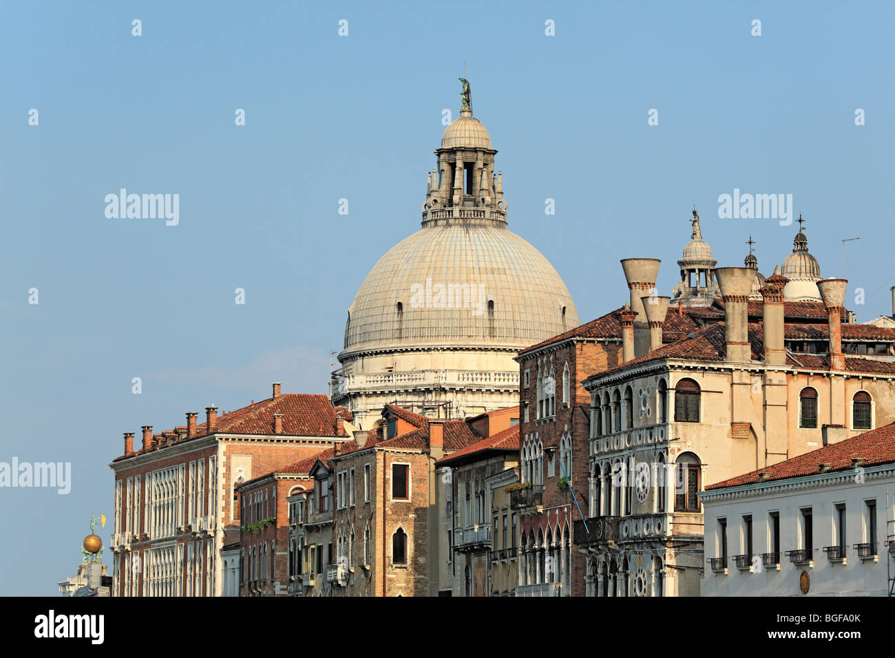 Dome of church Santa Maria della Salute (view from Grand canal), Venice ...