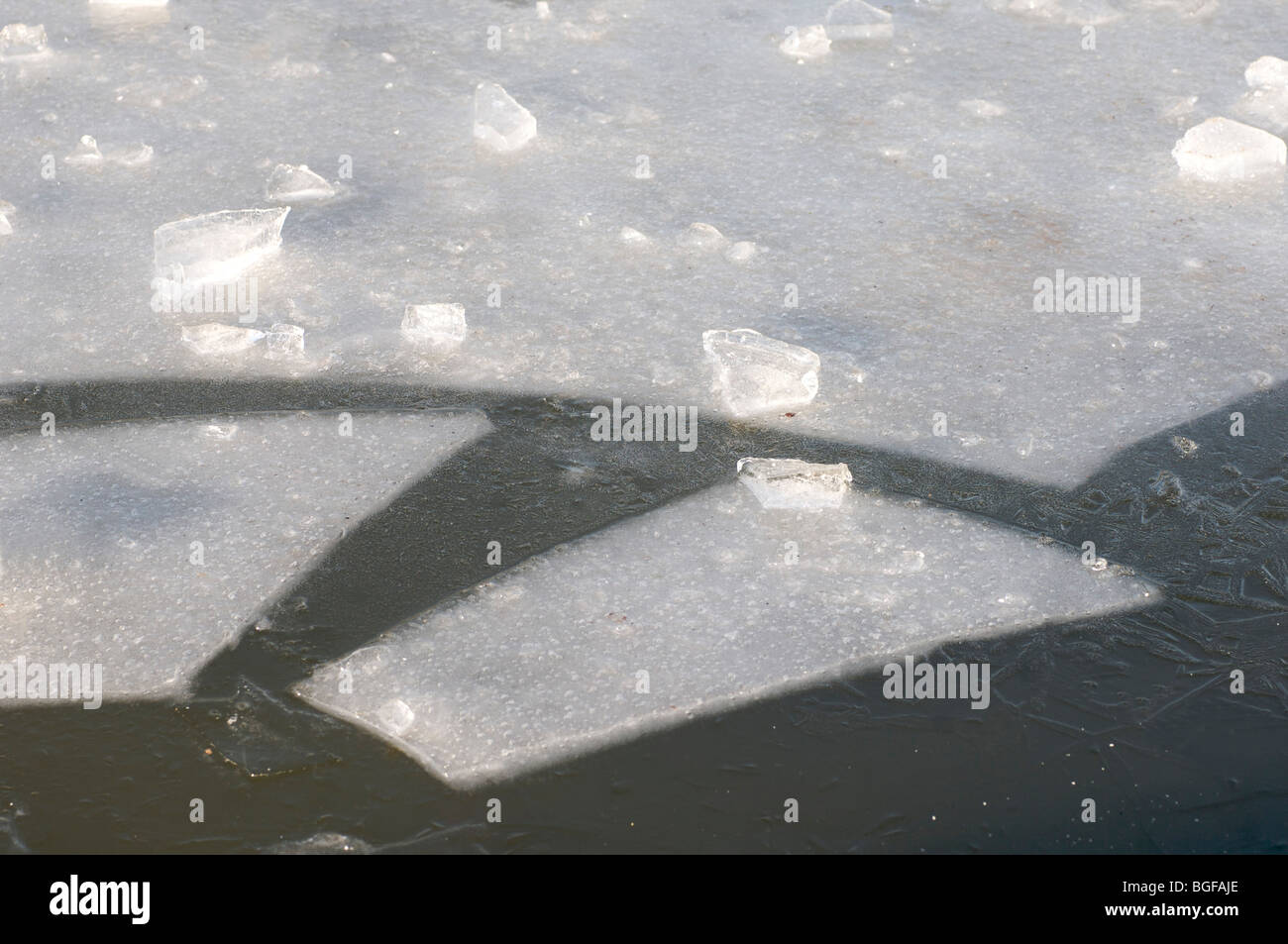 Ice floe on lake Stock Photo - Alamy