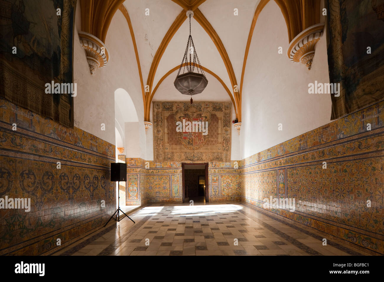 Palacio Gótico (also known as the Halls of Charles V), Alcazar, Seville ...