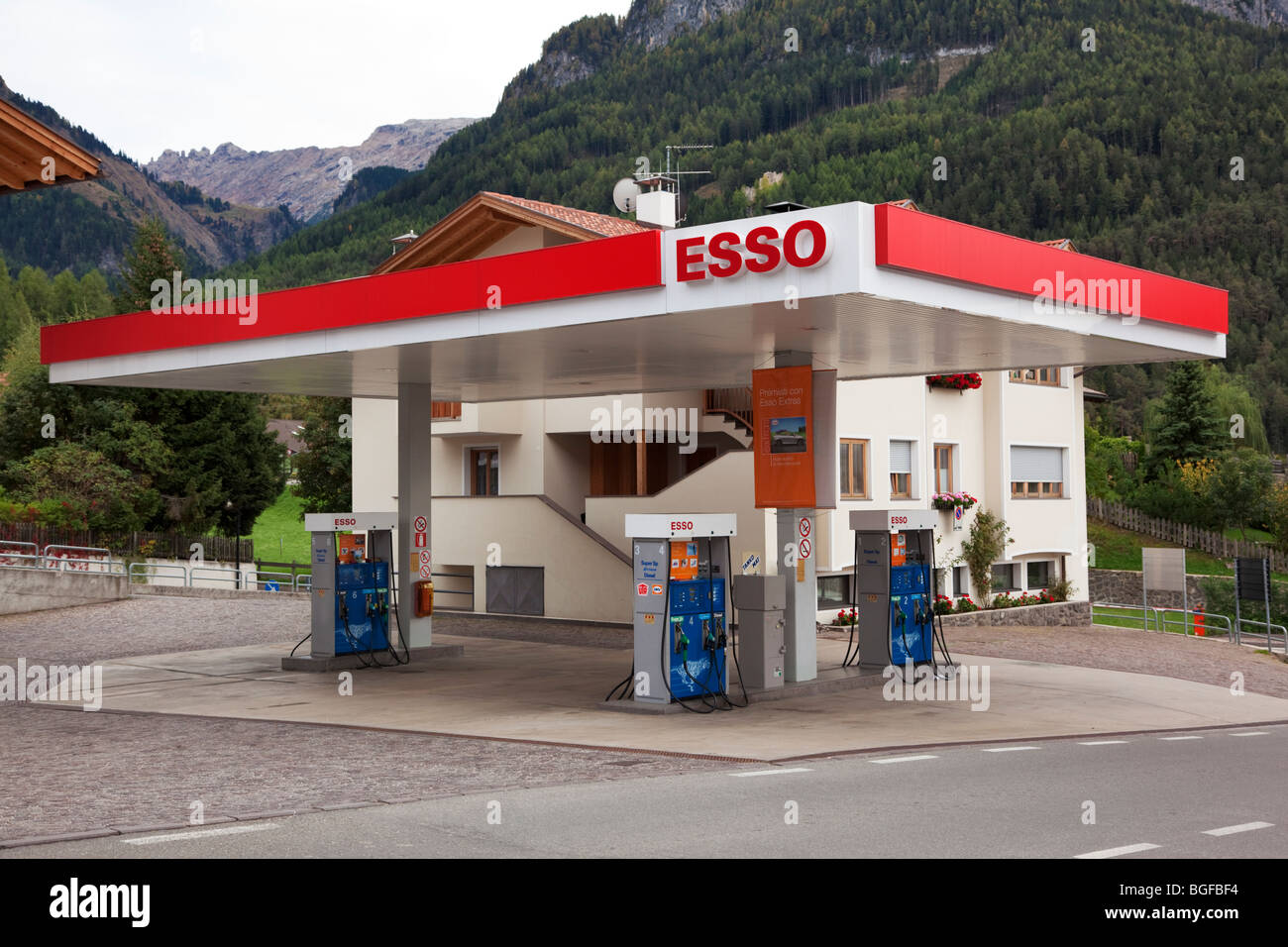 Esso fuel station Stock Photo - Alamy