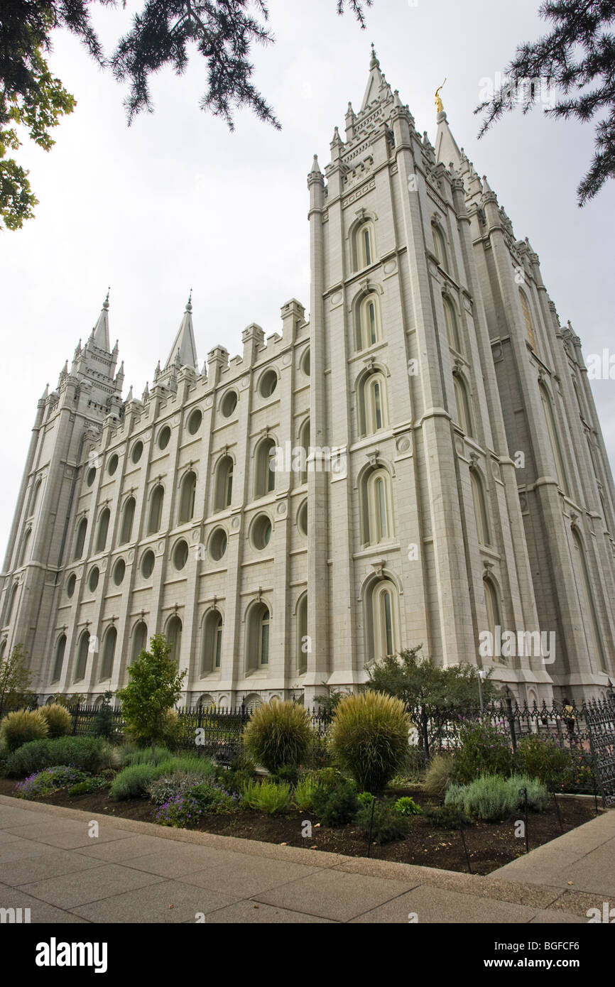 Salt Lake Mormon Temple, Temple Square, Salt Lake City, Utah, USA. The ...